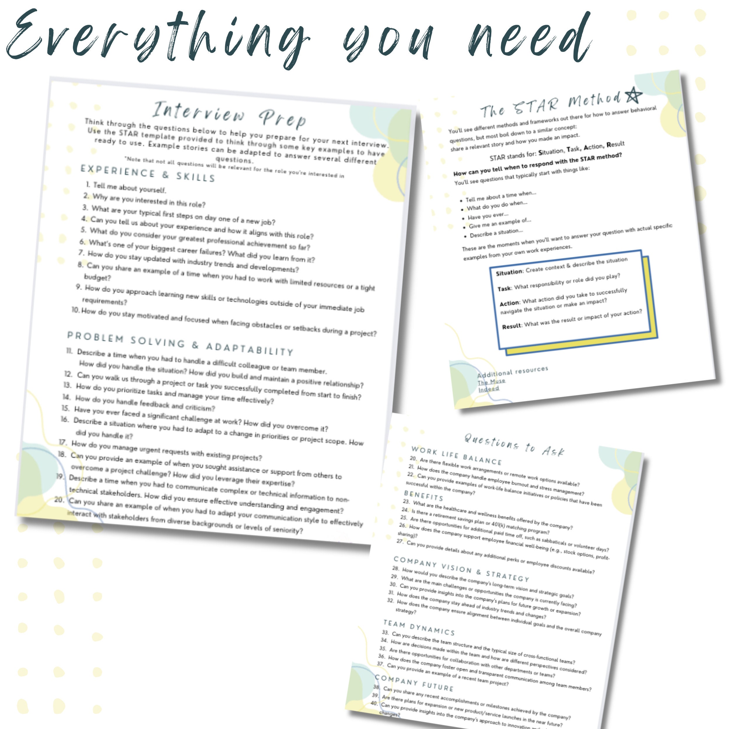 Ultimate Job Interview Prep Bundle: Interview Questions behavioral ...