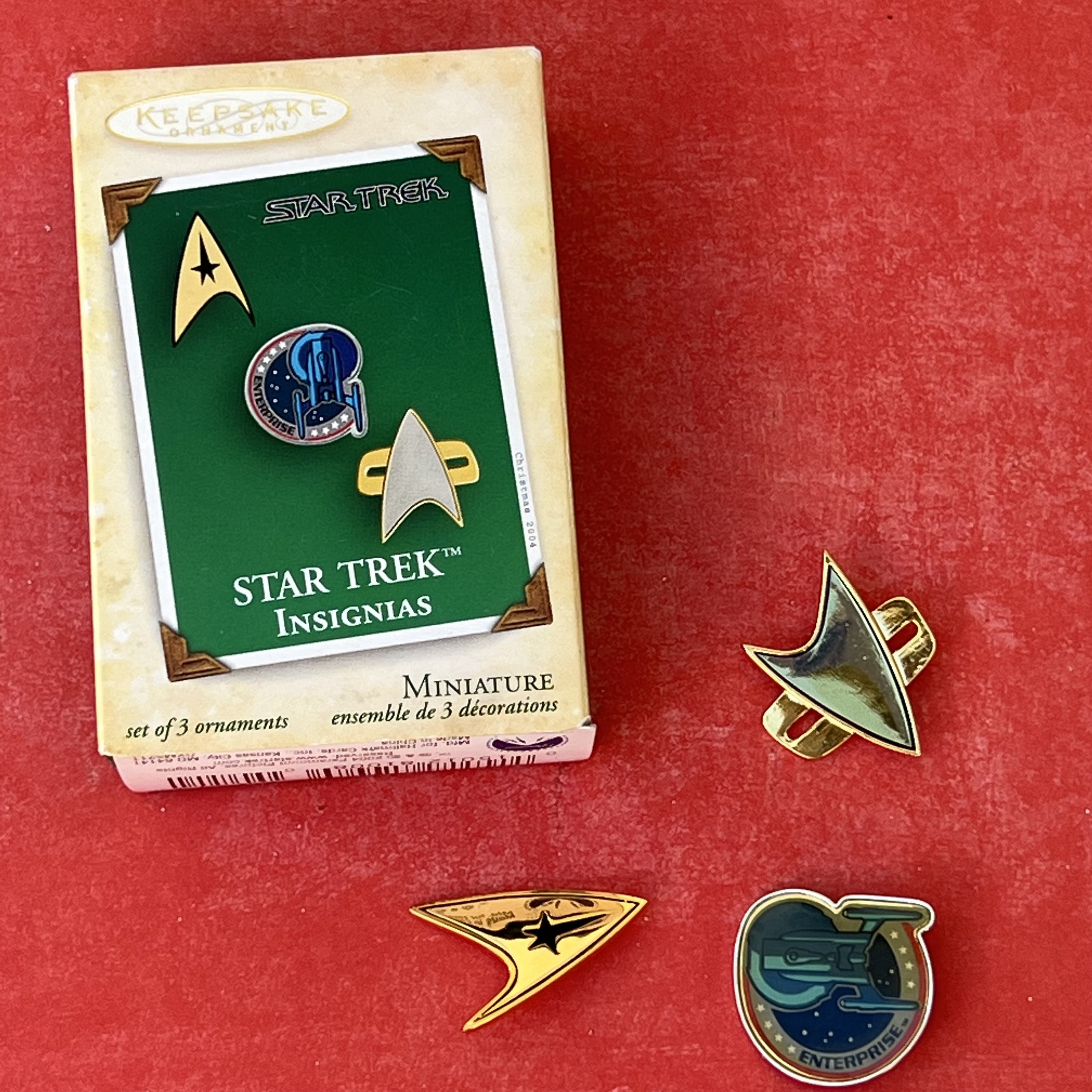 Star Trek Insignias Miniature Set of 3 Christmas Ornament Hallmark - Etsy