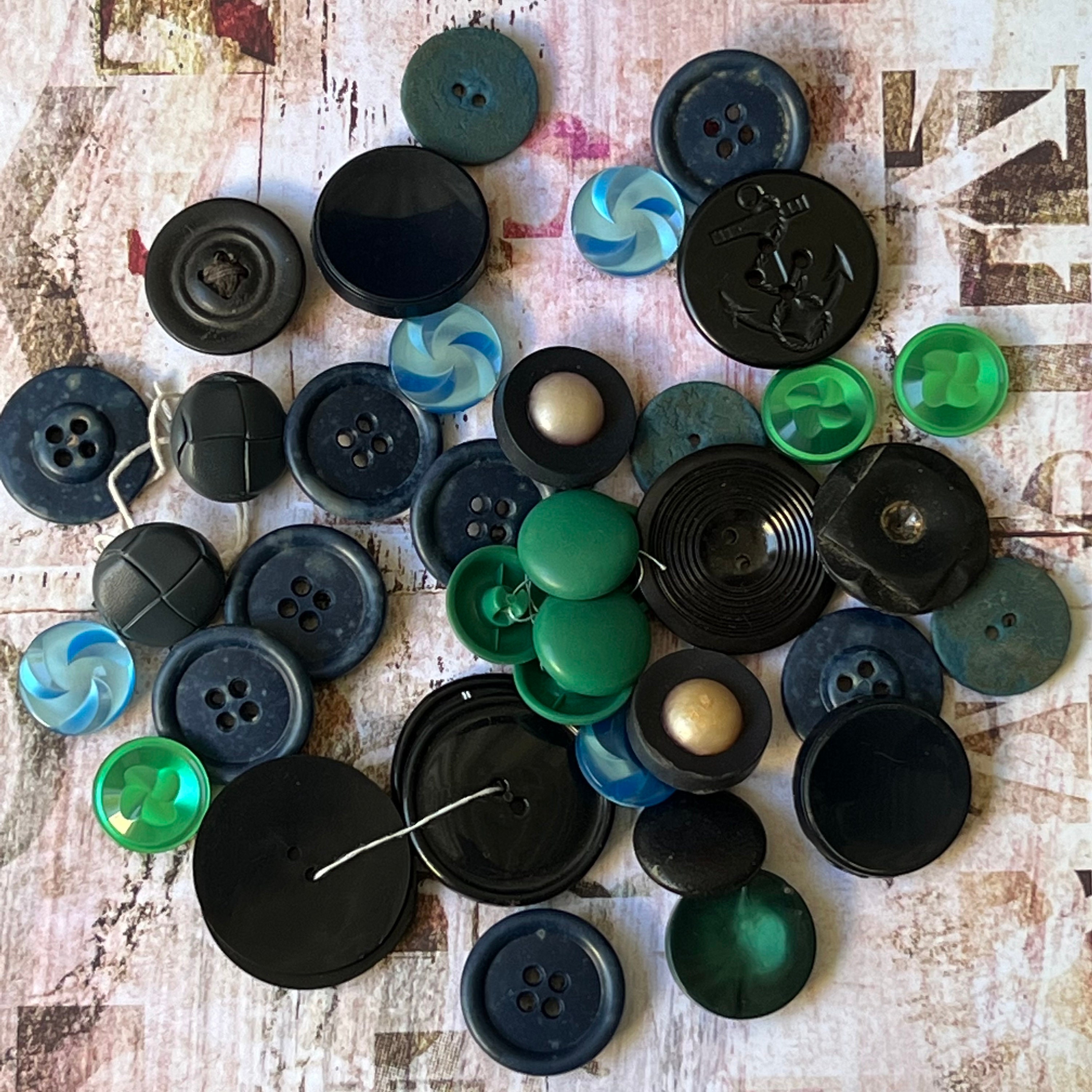 Vintage Mixed Buttons Old Jewelry Making Craft Sewing - Etsy