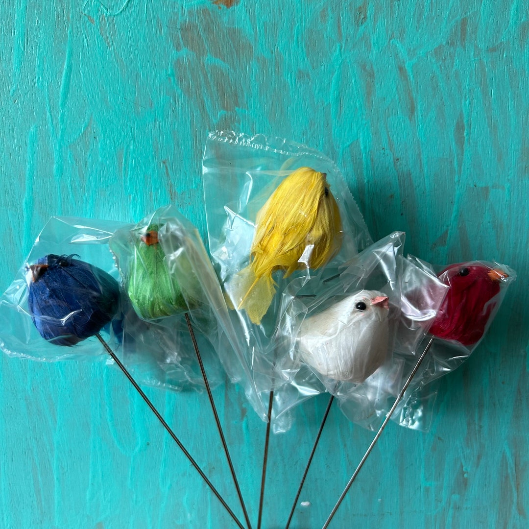 6 Vintage Mini Bird Picks Craft Floral - Etsy