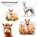 Alpaca Clipart PNG Watercolor Bundle Cute Animal Clipart Barnyard ...
