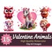 Valentines Day Animals Clipart Watercolor Bundle Valentine's Day ...
