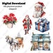 Watercolor Christmas Clipart PNG Bundle I Christmas Card Clipart ...