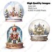 Christmas Snow Globe PNG Watercolor Bundle | Cozy Christmas Digital ...