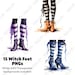 Whimsical Witch Feet PNG Halloween Watercolor Bundle | Halloween Witch ...