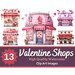 Valentines Day Shop PNG Watercolor Bundle | Valentines Day Clipart ...