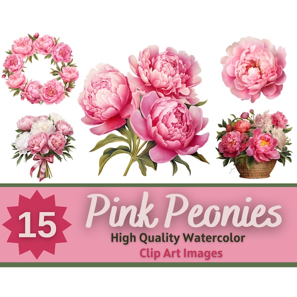 Pink Peony - Etsy