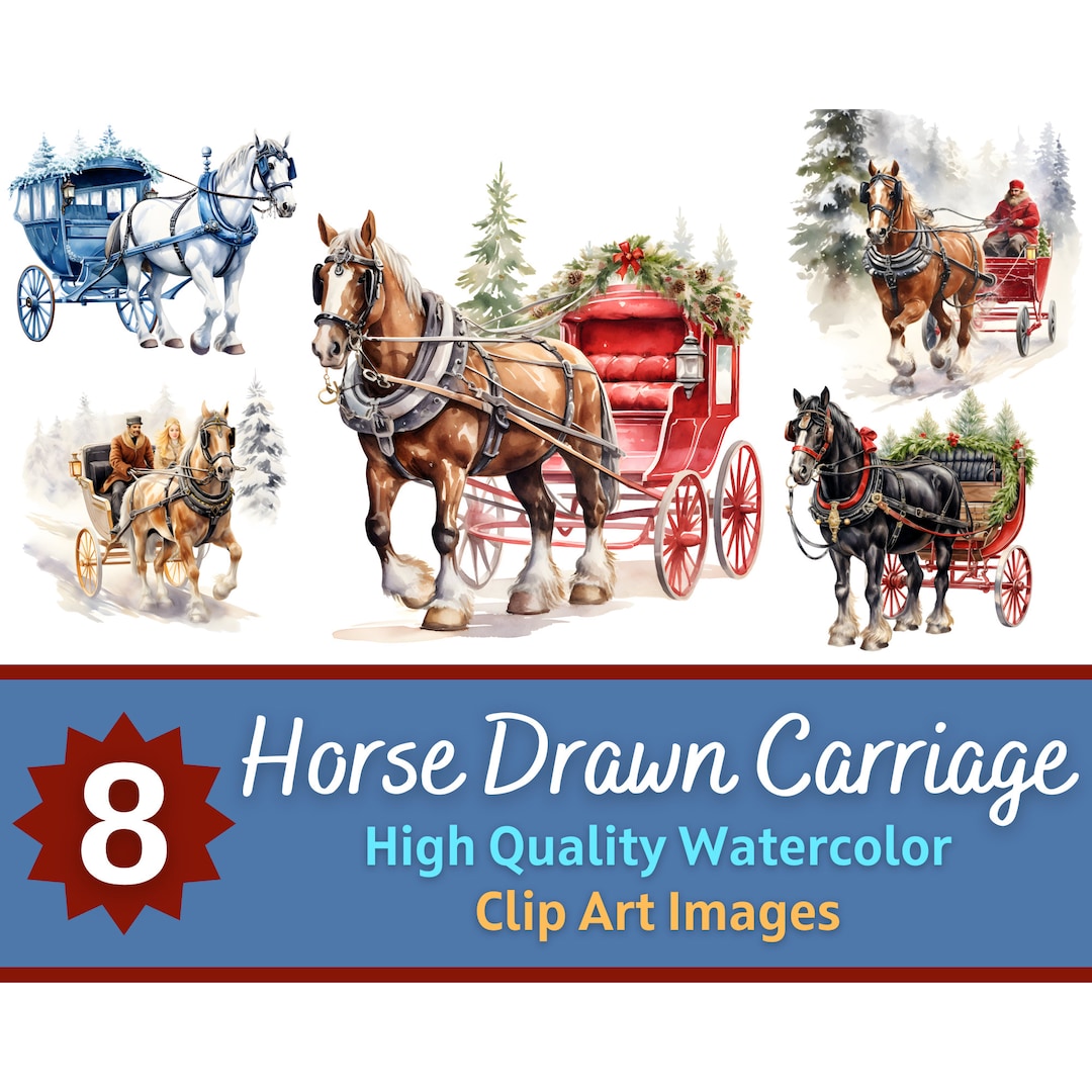 Horse Sleigh Ride Clipart