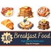 Breakfast Foods Clipart Watercolor Bundle Breakfast PNG - Etsy