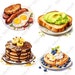 Breakfast Foods Clipart Watercolor Bundle Breakfast PNG Food Clipart ...