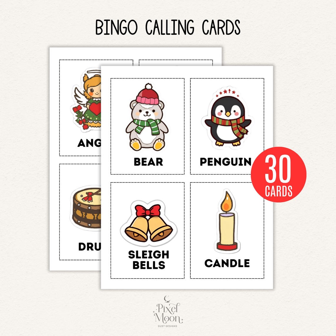 Christmas Bingo Game, Printable Holiday Bingo Cards, Fun Christmas ...