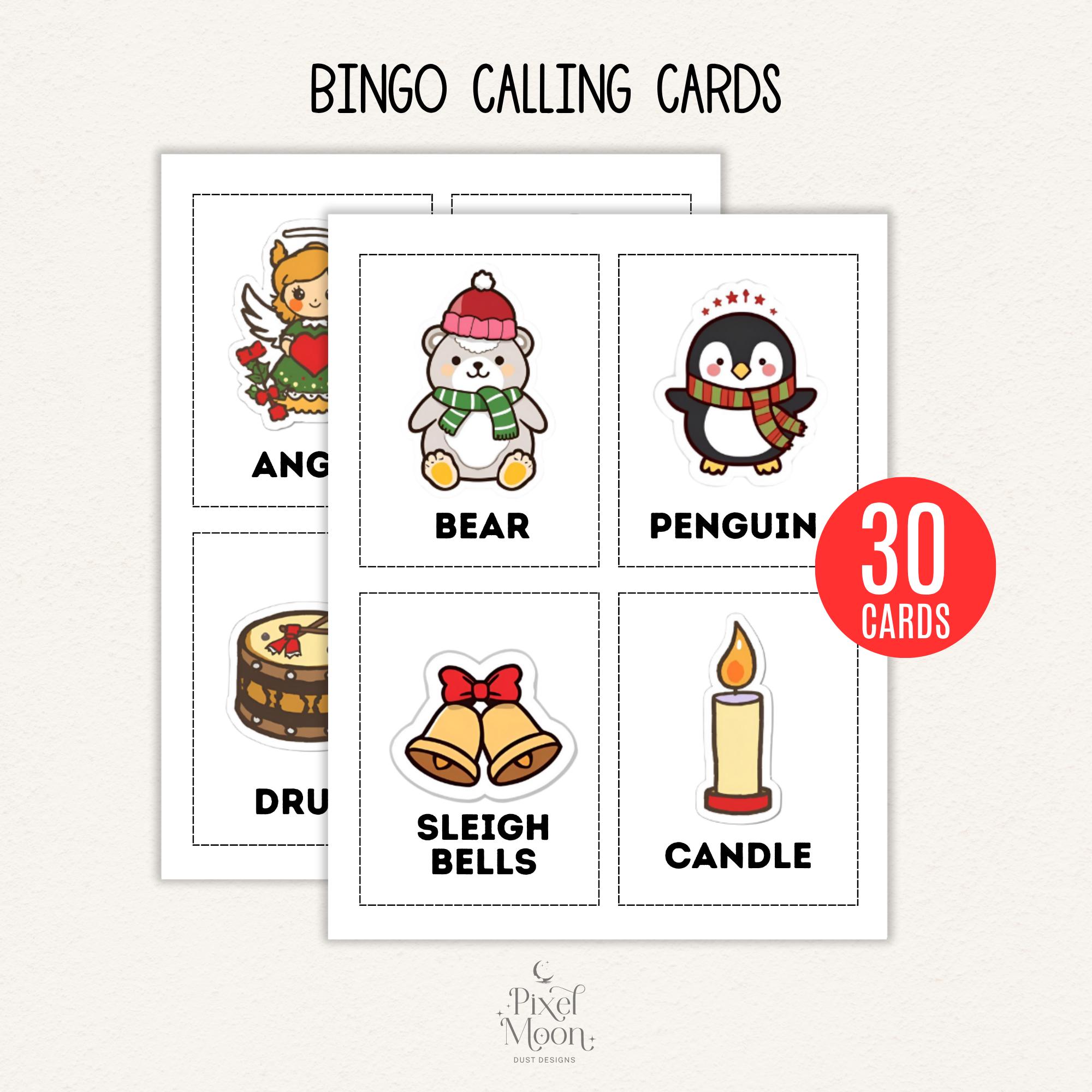 Christmas Bingo Game, Printable Holiday Bingo Cards, Fun Christmas ...