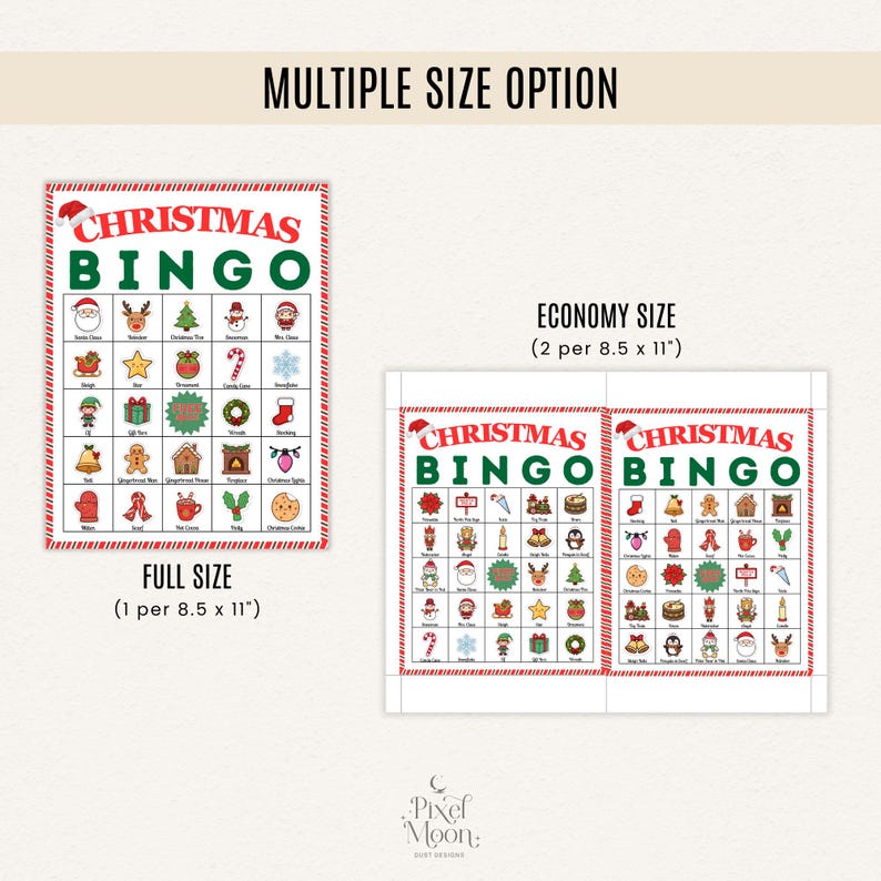 Christmas Bingo Game, Printable Holiday Bingo Cards, Fun Christmas ...