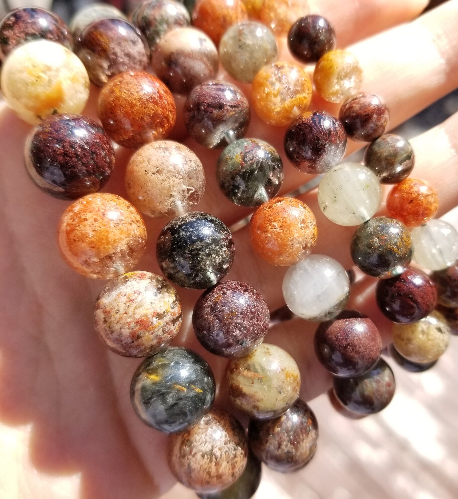 AAA Natural Multicolor Phantom Quartz Beads Lodalite - Etsy