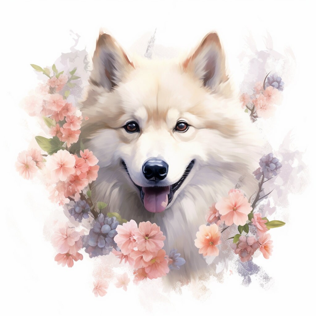 12 Floral Dog Clipart Cute Dog Clipart Floral Puppy Clipart. - Etsy