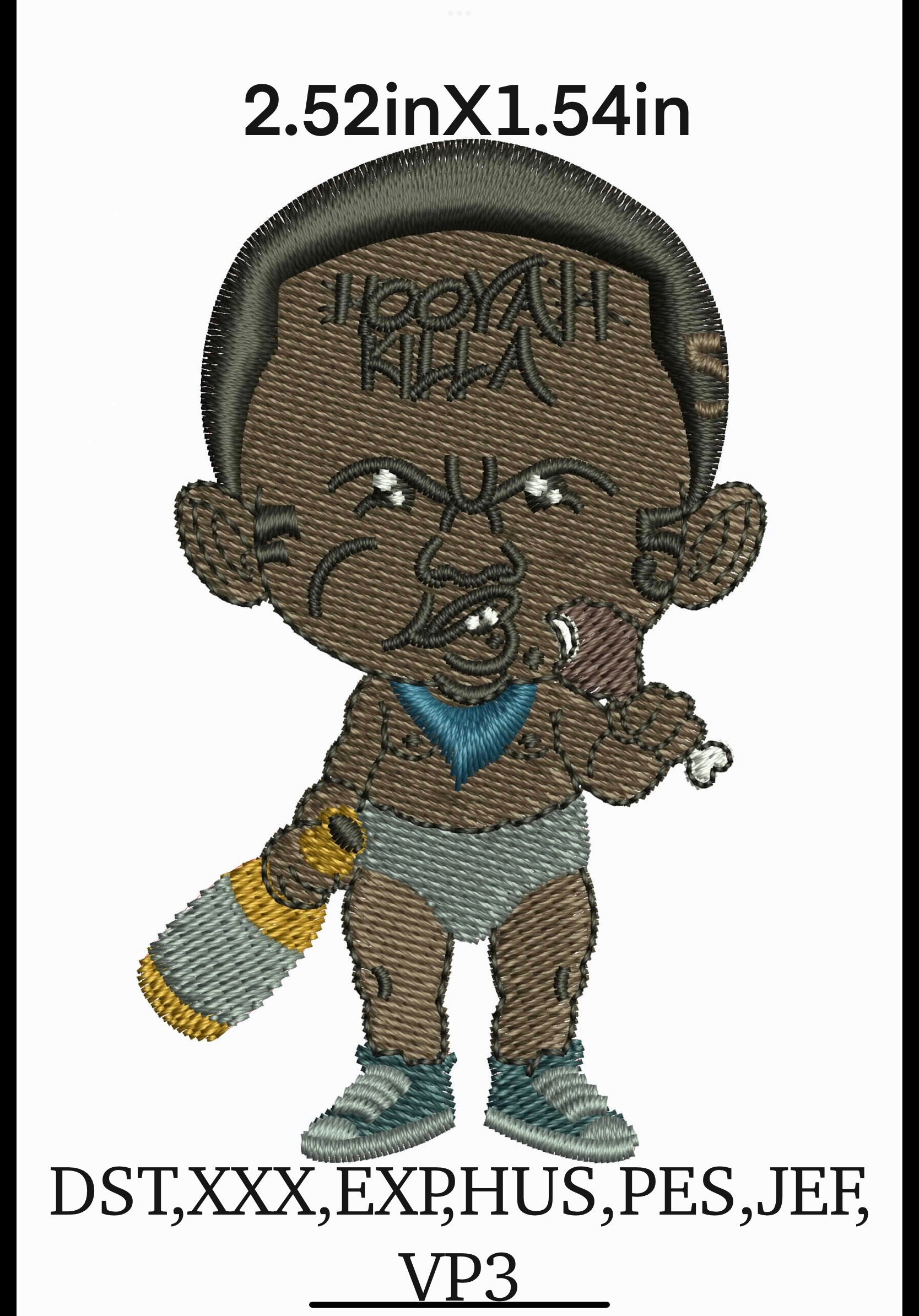 Crip Mac Embroidery Digitized File - Etsy