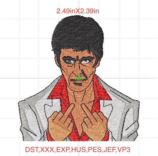 Scarface Embroidery Digitized File - Etsy