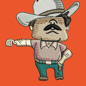 Don Mayo Zambada Cartoon Digitized Embroidery File - Etsy