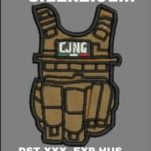 CJNG Vest Logo Digitized Embroidery File - Etsy