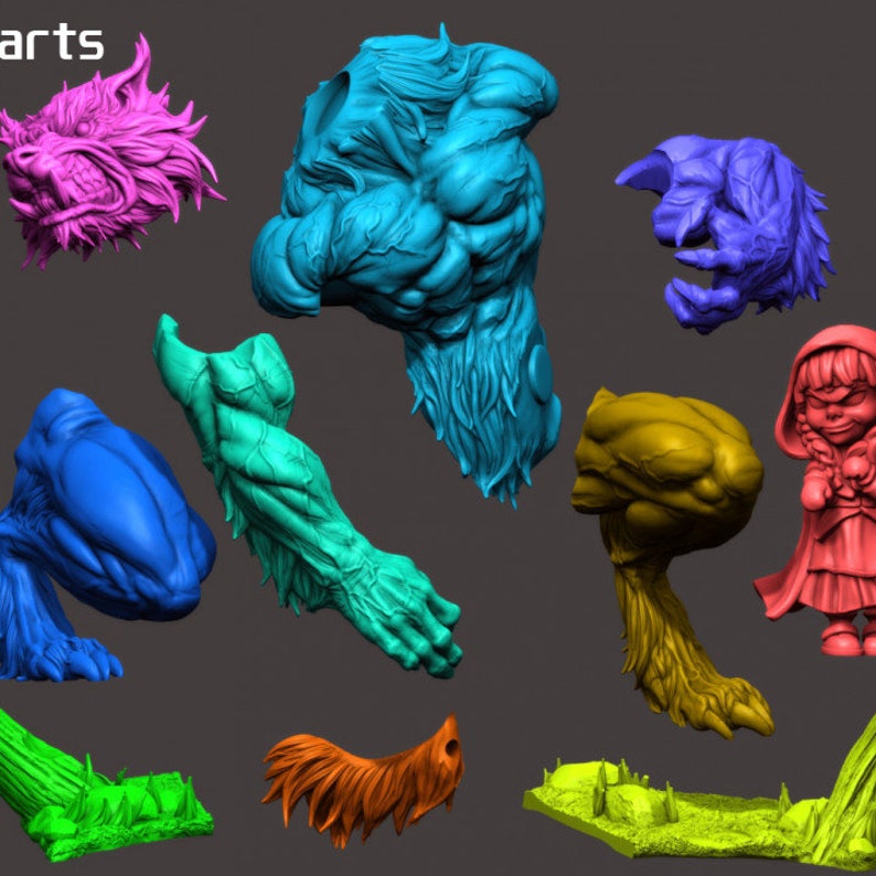 The Big Bad Wolf and Little Red STL - Etsy