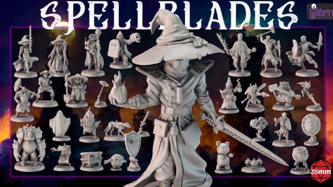 Spellblades Miniatures and Enchanted Objects Pack With Bonus Bookish ...