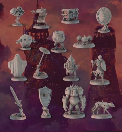 Spellblades Miniatures and Enchanted Objects Pack With Bonus Bookish ...