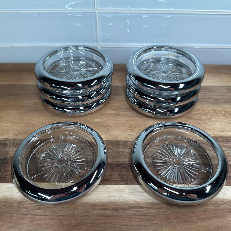 Retro Glass Coasters - Etsy