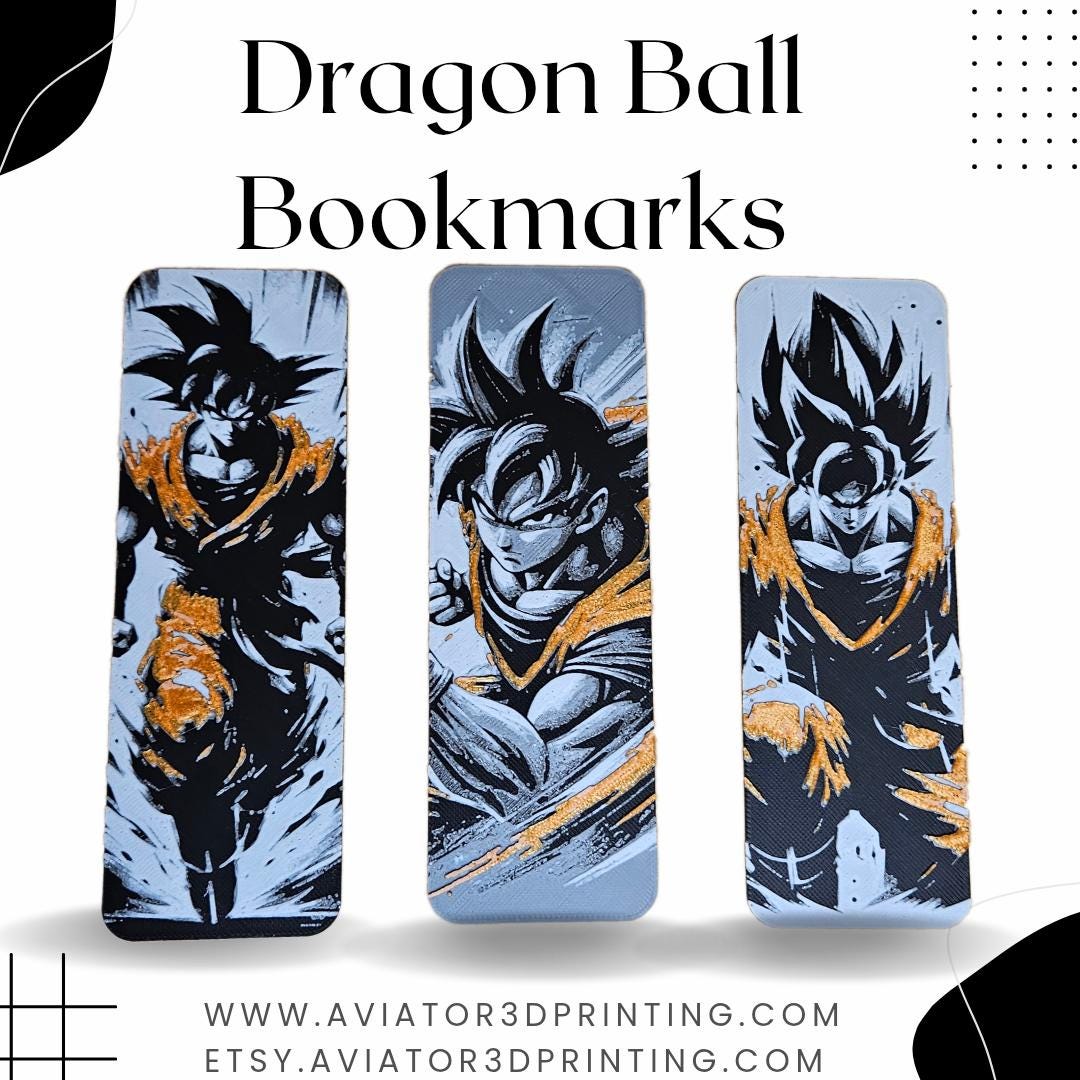 Dragonball Goku Inspired Bookmarks- Practical Gift for Any Geek or Nerd ...