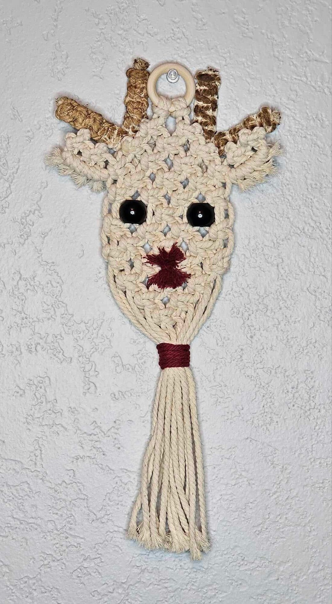 Homemade Beige Reindeer Wall Art (macrame) - Etsy Australia