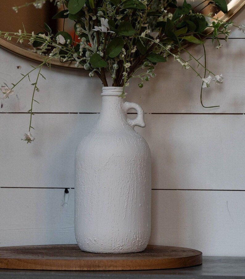 Textured White Hand Painted Milk Jug/vase - Etsy