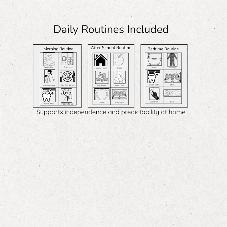 Autism Visual Schedule | Daily Routine, Emotions, Sensory (printable ...