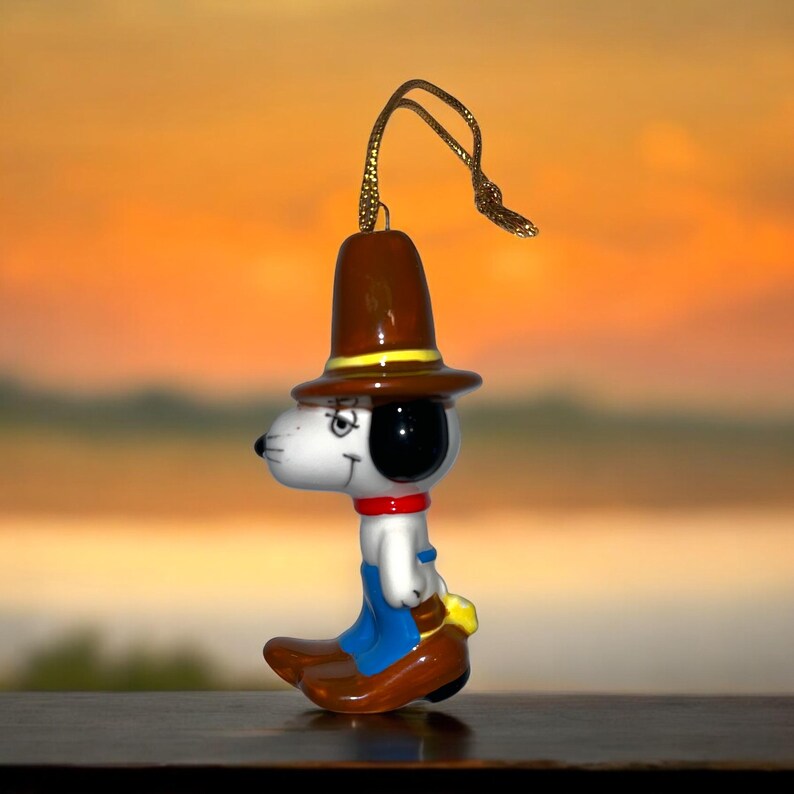 Vintage Snoopy Spike the Cowboy Wearing Boots and Cowboy Hat. Circa ...