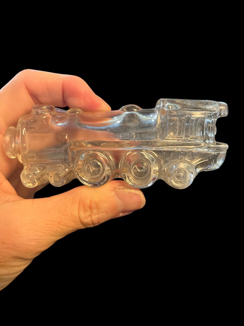 Vintage Glass Train Candy Container: 1940s Locomotive Collectible - Etsy
