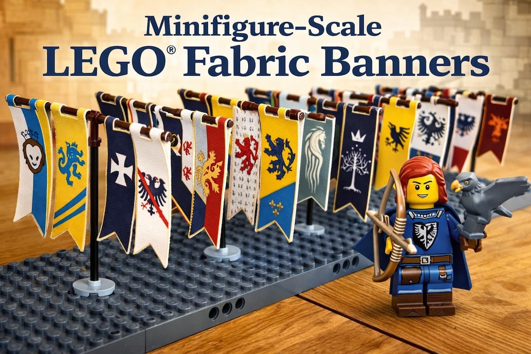 LEGO® Castle Fabric Flags & Banners – Minifigure Scale Medieval Builds ...