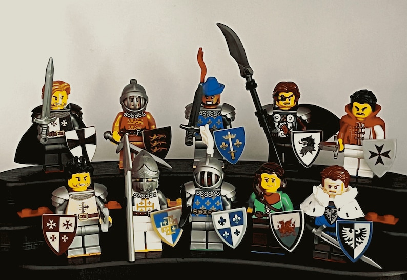 Historic or Custom Design Lego Shields With Applied Stickers - Etsy
