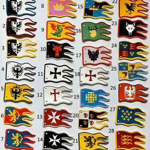 LEGO® Castle Fabric Flags – Various Styles – Minifigure Scale Medieval ...
