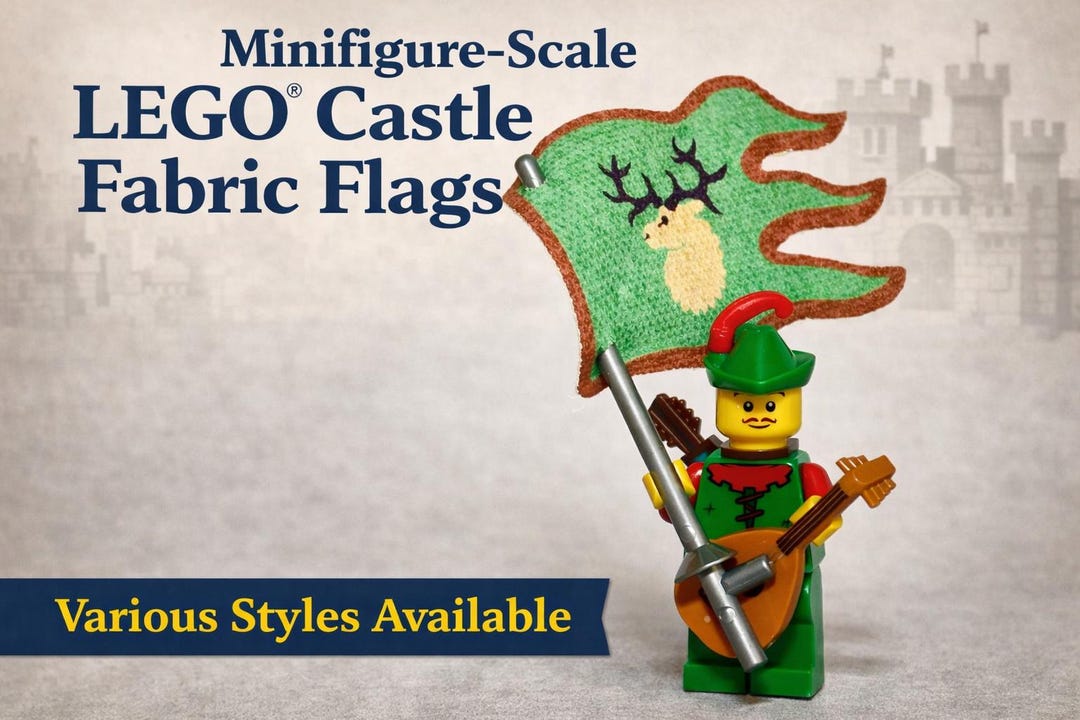 LEGO® Castle Fabric Flags – Various Styles – Minifigure Scale Medieval ...