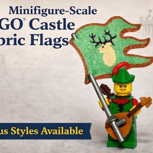 LEGO® Castle Fabric Flags – Various Styles – Minifigure Scale Medieval ...