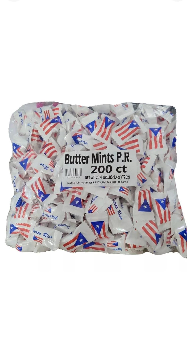 200 Ct. Butter Mints Candy With Puerto Rico Flag Thank You Mint - Etsy
