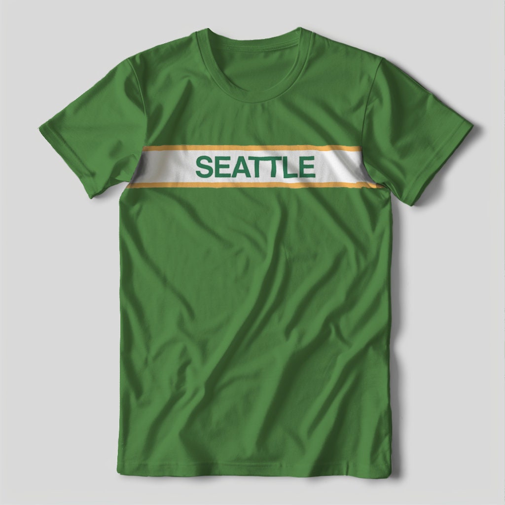 Seattle Retro Basketball T-shirt - Etsy