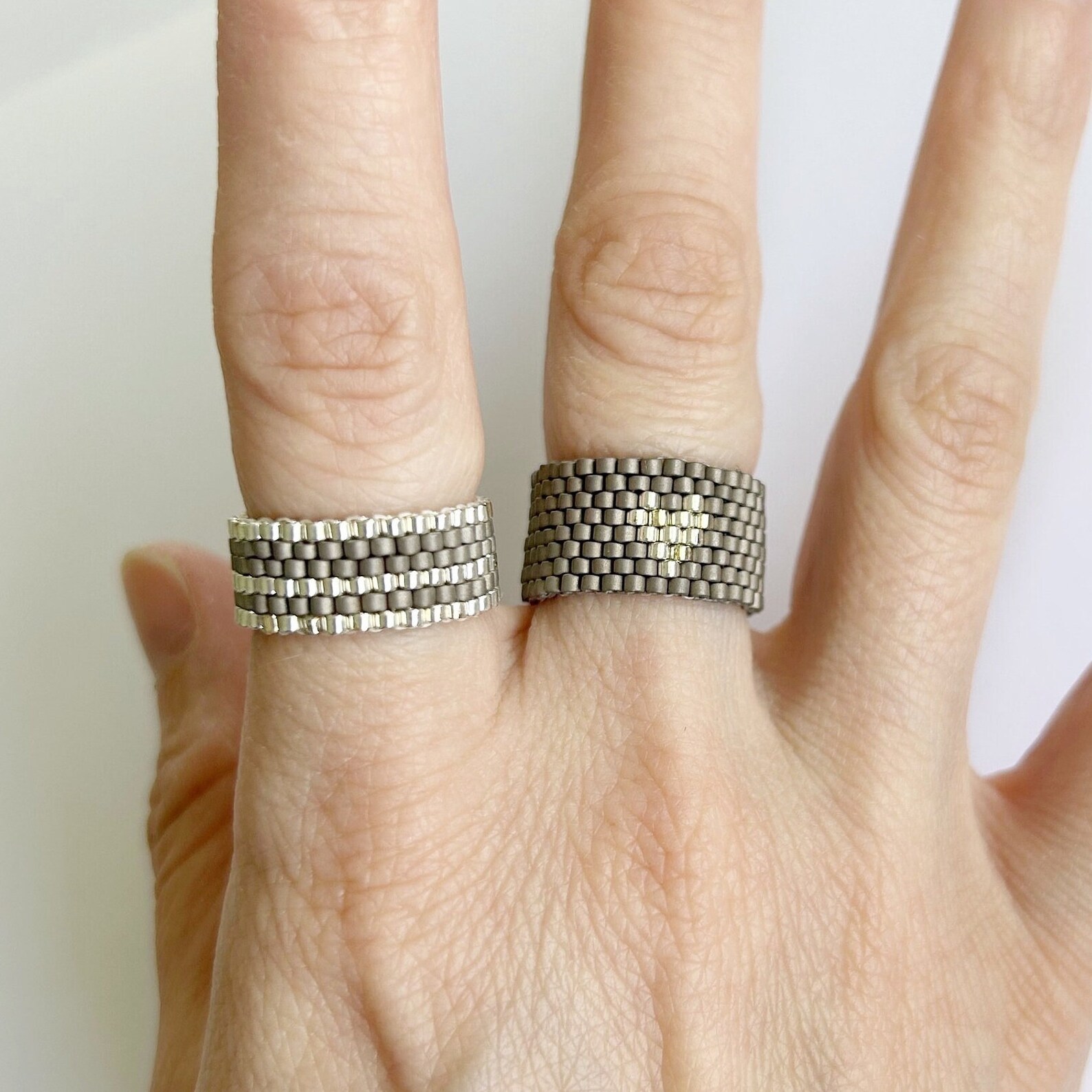 Seed Bead Ring, Beaded Ring, Seed Bead Band Ring, Bead Woven Ring ...