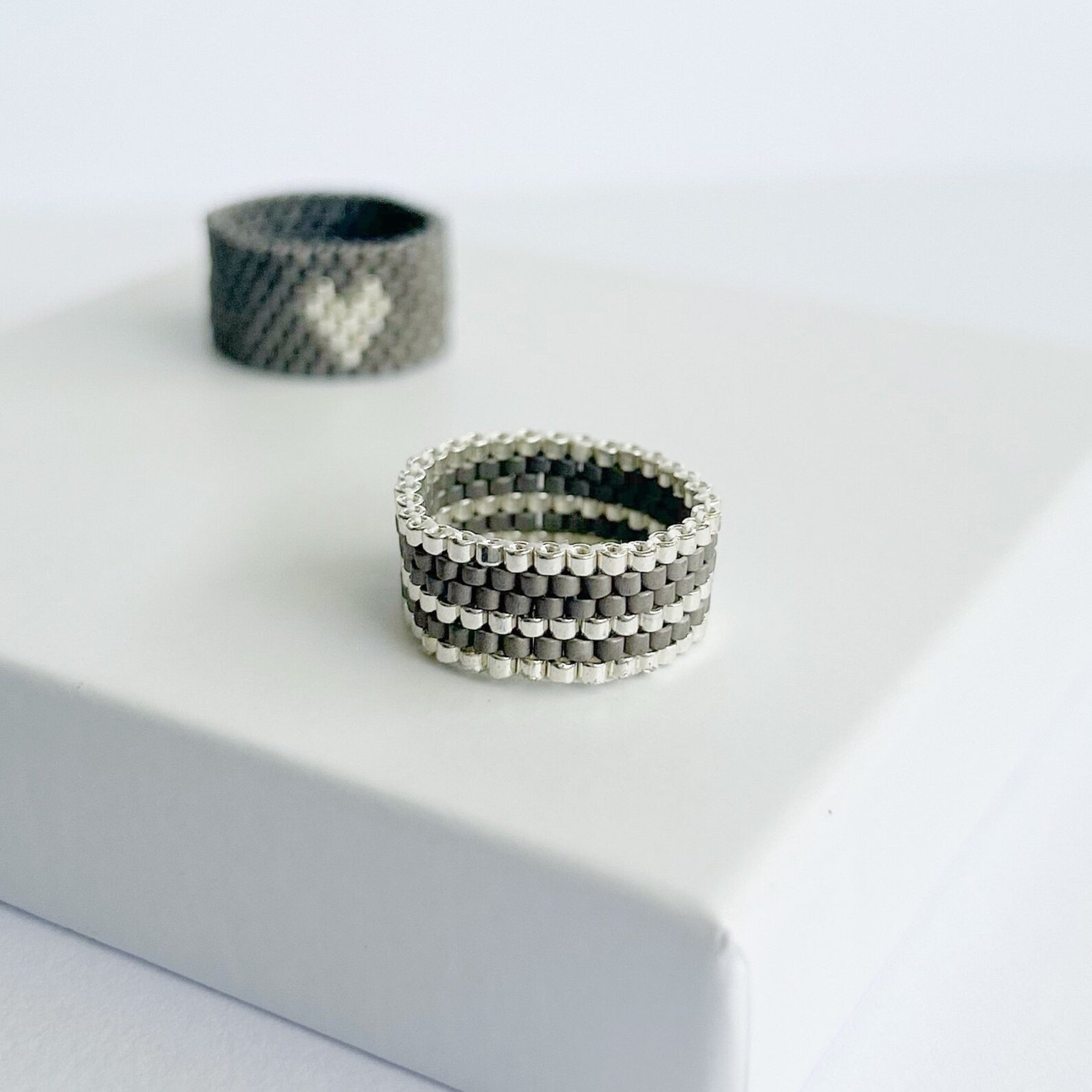 Seed Bead Ring, Beaded Ring, Seed Bead Band Ring, Bead Woven Ring ...