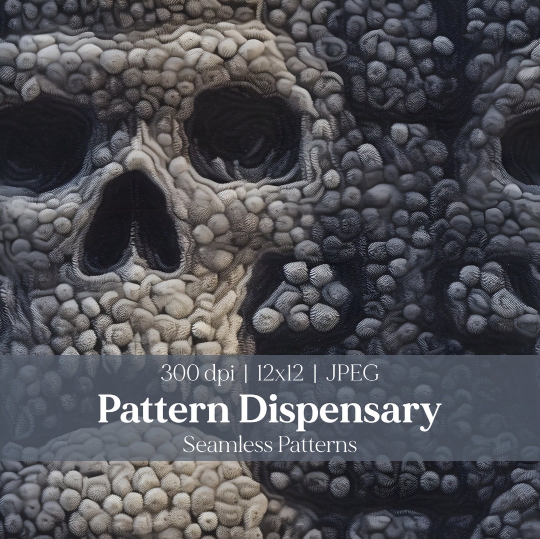 Seamless Pattern, 3D Digital Pattern, Skull Pattern, Detailed Texture ...