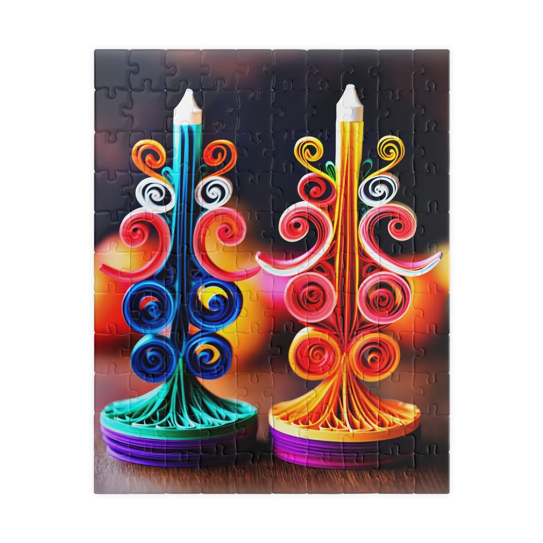 Shabbat Candles Puzzle (110, 252, 520 Piece) - Etsy