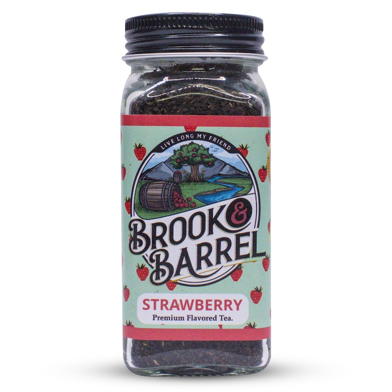 Brook & Barrel Organic Strawberry Loose Leaf Tea Sample – 6oz Jar - Etsy