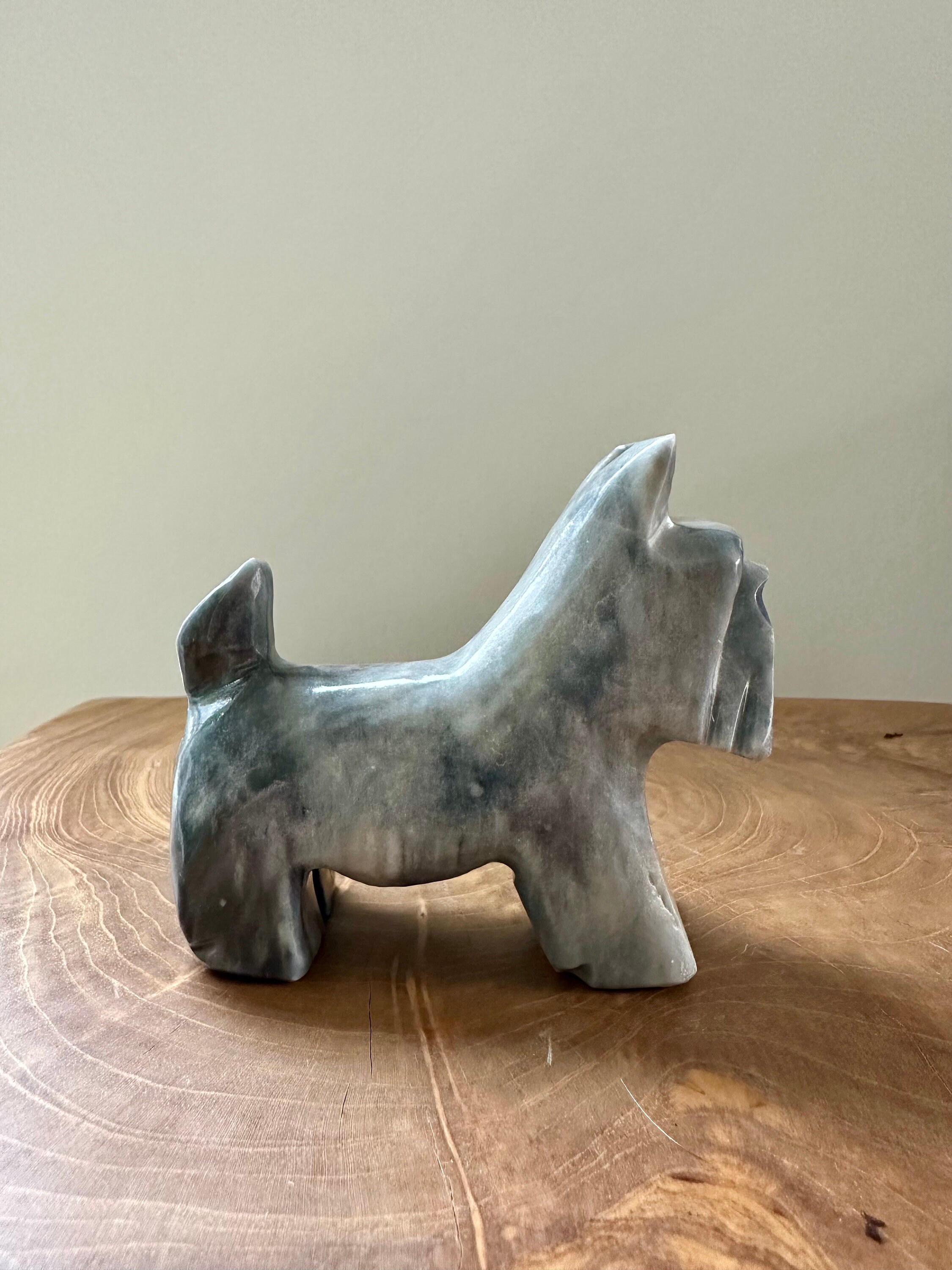 Vintage Alabaster Scottie Dog / Hand Carved Stone Scottie Dog, Marble ...