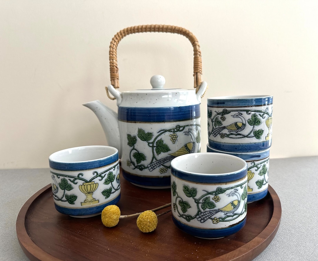 Vintage Otagiri 5-piece Tea Set Made in Japan, Vintage Peacock Motif ...