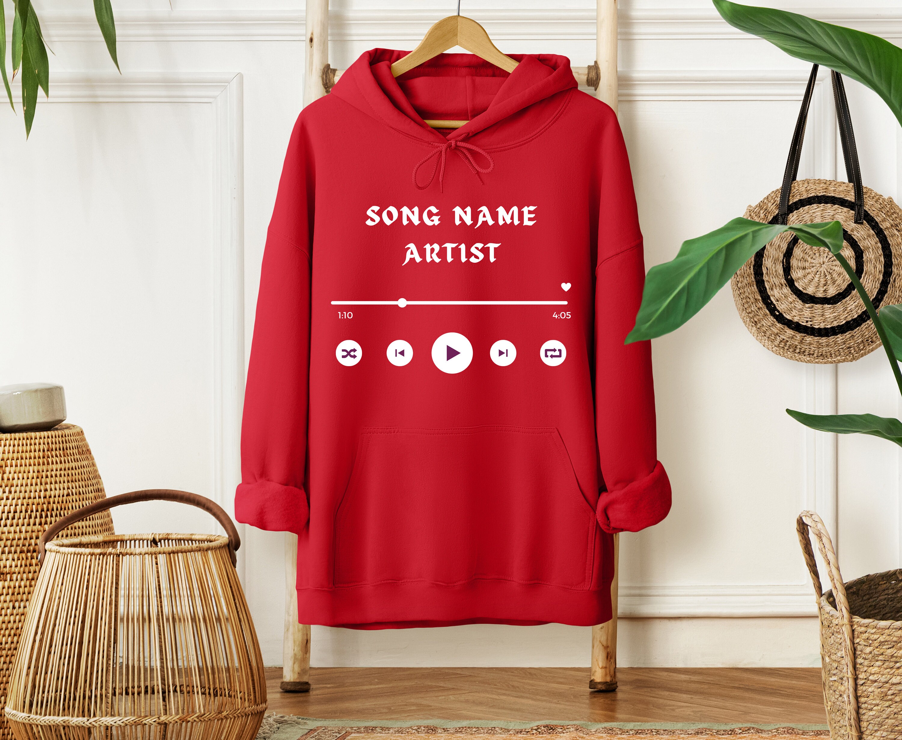 Custom Playlist Hoodie, Personalized Song Name Hoodies, Music Hoodie ...