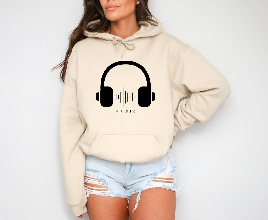 Music Teacher Hoodie - Music Lover Gifts - Headphone Sweater - Concert ...