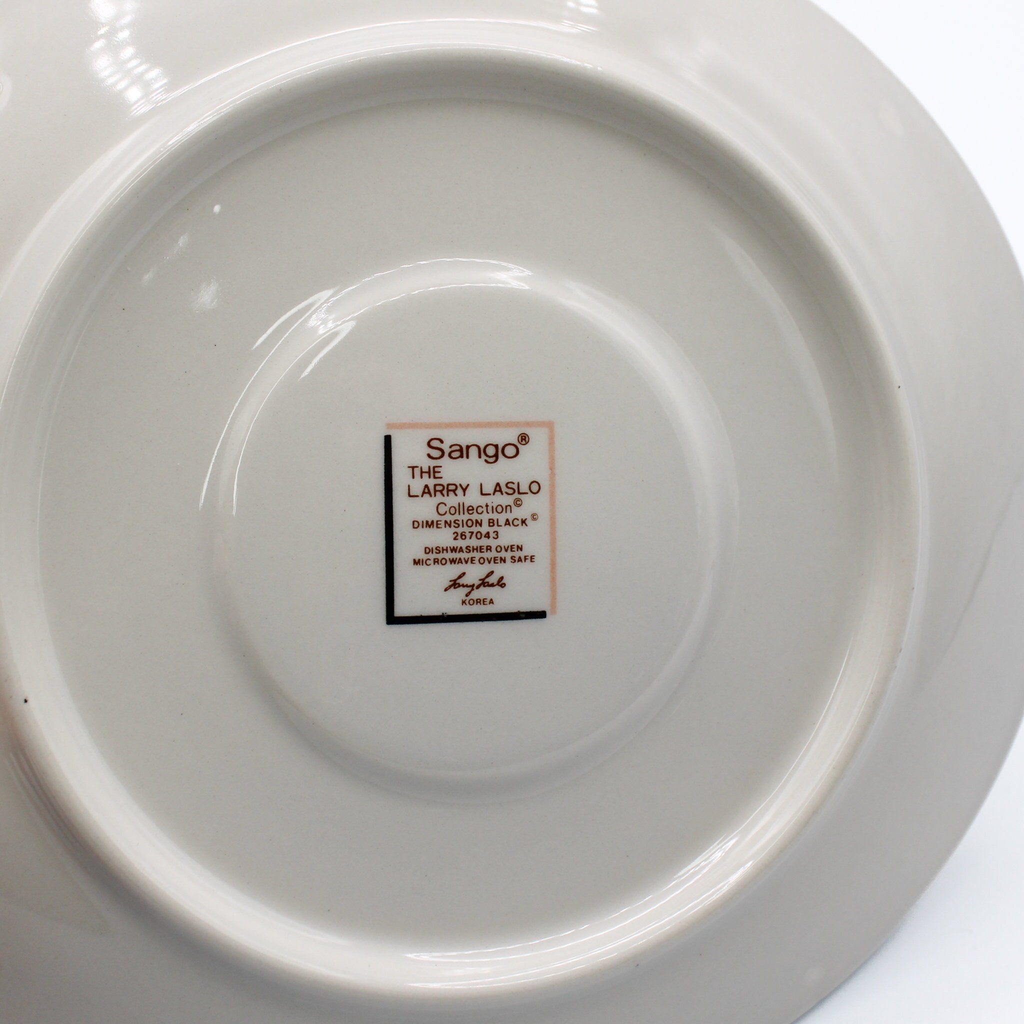 Vintage Dimension Black Saucer Plates by Sango, the Larry Lasso ...